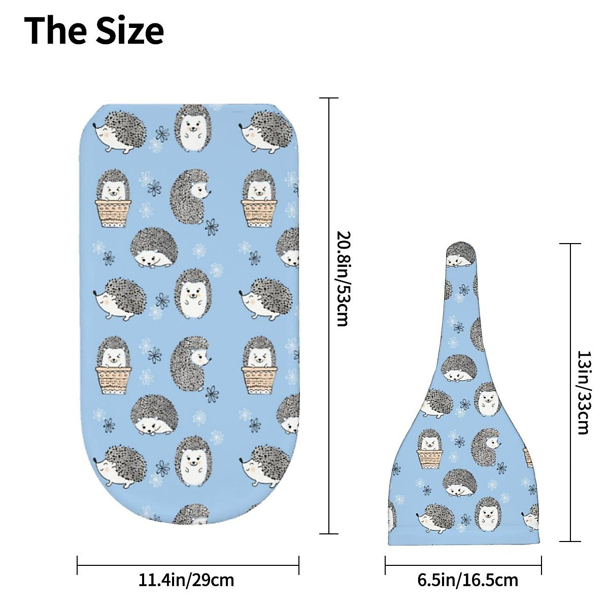 Muishi Cute Hedgehogs Blue Newborn Swaddle Blankets Hat Sets Soft Baby Receiving Blanket Swaddle Sack for Baby Shower Infant Boy Girl Gift