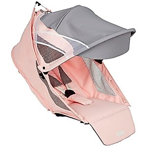 CYBEX AVI Jogging Stroller Seat Pack (Frame not Included),Compact Fold for Storage,Height-Adjustable Handlebar,One-Handed Steering,Rear-Wheel Suspension & Handbrake,For Infants 9 months+,Silver Pink