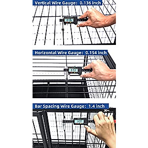 Homey Pet 43" Stackable Heavy Duty Cage W/Feeding Door, Casters and Tray