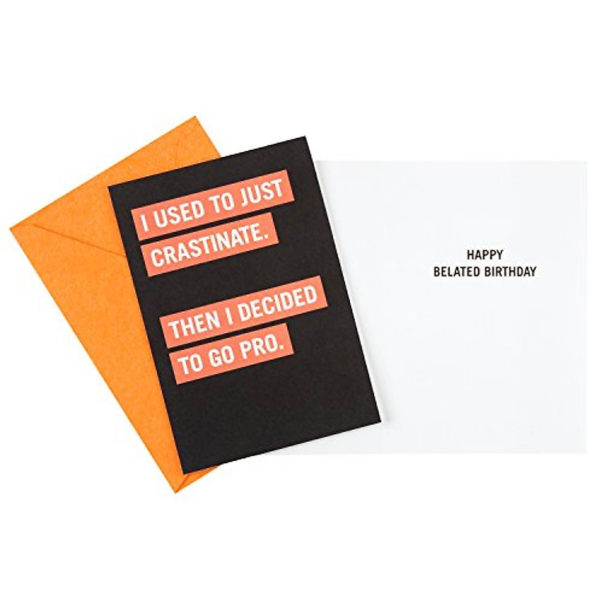 Hallmark Shoebox Funny Belated Birthday Card Assortment (5 Cards with Envelopes), Belated, 5 Cards (1399RZG1000)