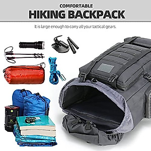 KXBUNQD Waterproof Camping Hiking Backpack 70L/100L Molle Rucksack Large Daypack for Travelling