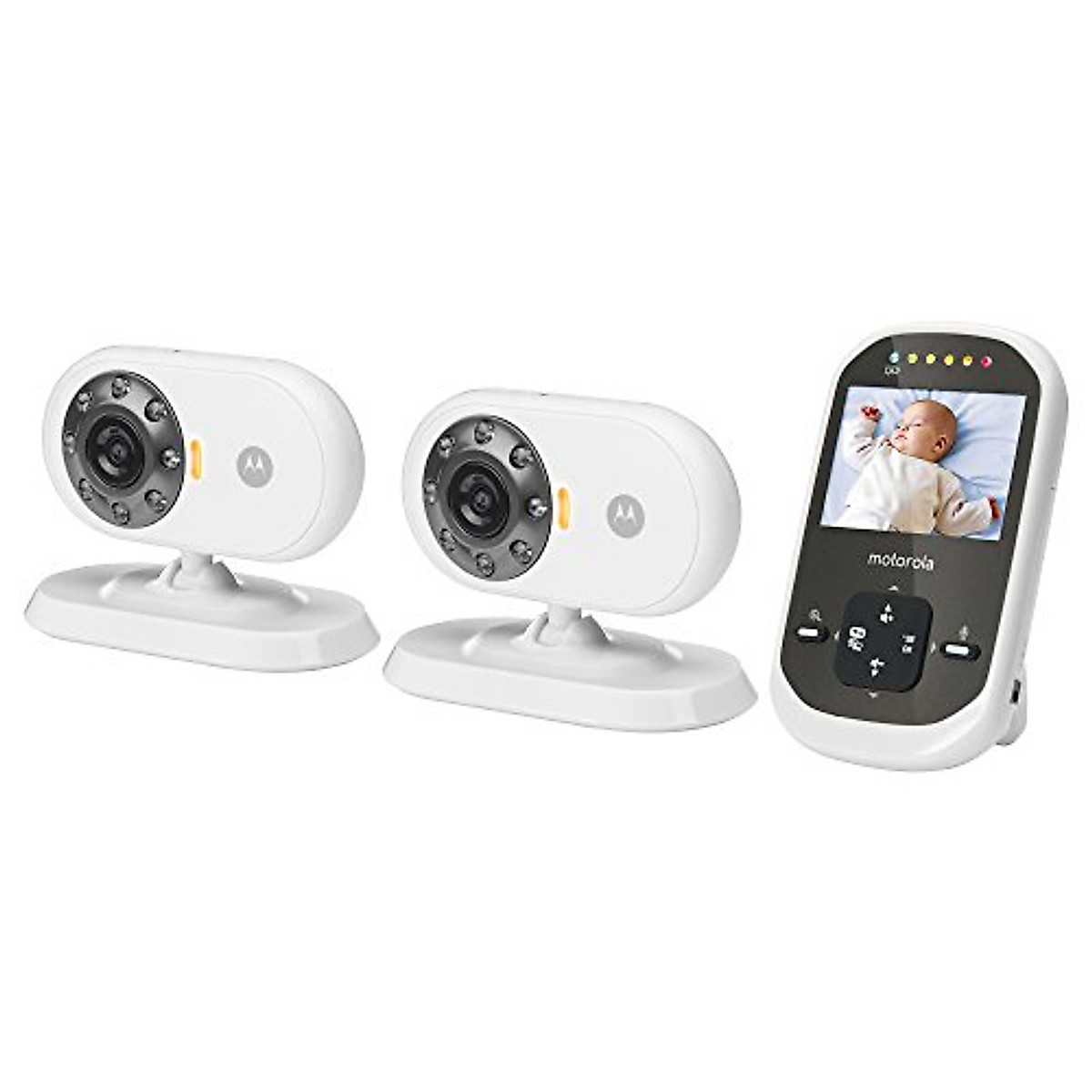 Motorola MBP25-2 Wireless 2.4 GHz Video Baby Monitor with 2.4-Inch Color LCD Screen and Two Cameras