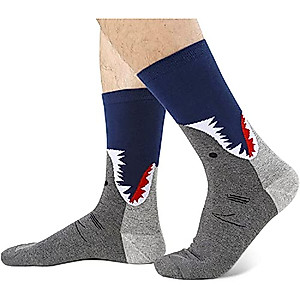 Zmart Crazy Silly Shark Gifts Men Shark Socks, Novelty Crazy Shark Gifts For Shark Lovers Shark Themed Gifts