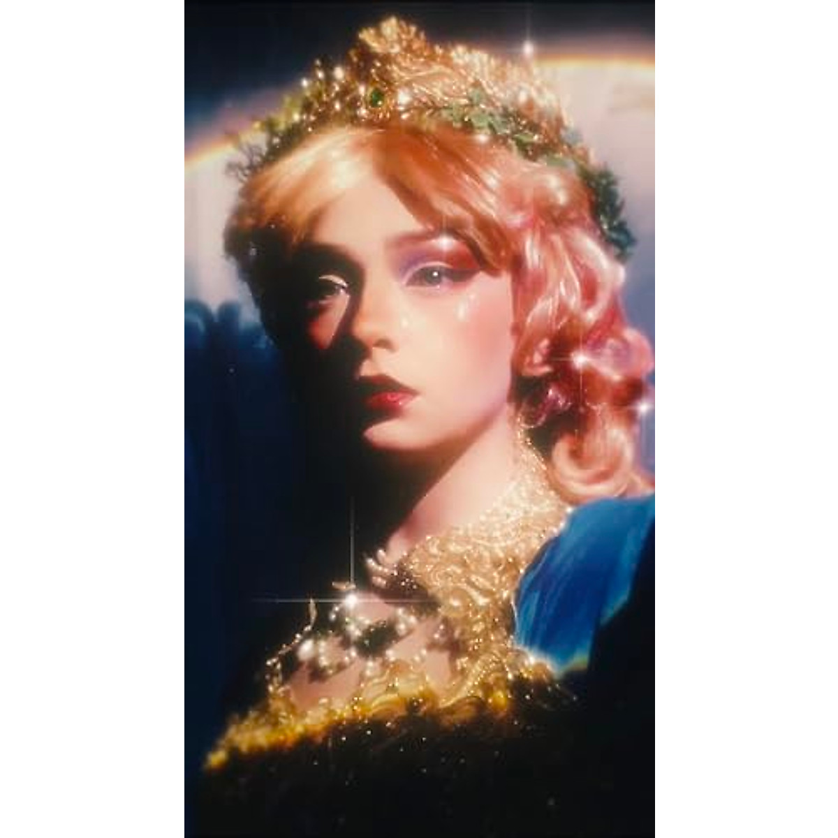 MOSTORY Handmade Woodland Fairy Crown Elf Forest Headpiece Medieval Leaf Circlet for Men Prince Adult God Cosplay Renaissance Halloween Wedding Gold Green