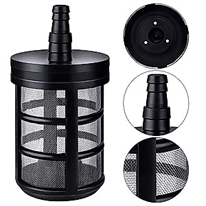 OIIKI 8PCS Black Household Hose Filters, Stainless Steel Encryption Filter, Water Pump Filter Connect with Water Line for Spring Water, Garden, Sprayers, Car Washers, Oil Pumps, Industrial Equipment