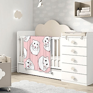 Baby Blanket for Boys Girls,Hamster Balls On Pink Super Soft Micro Fleece Plush Blankets Toddler Receiving Blanket for Crib Stroller Shower Gifts 30 x 40 Inch