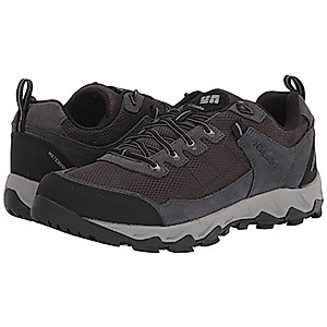 Columbia Men's Valley Pointe Waterproof Hiking Shoe, Shark/Monument, 11 Wide