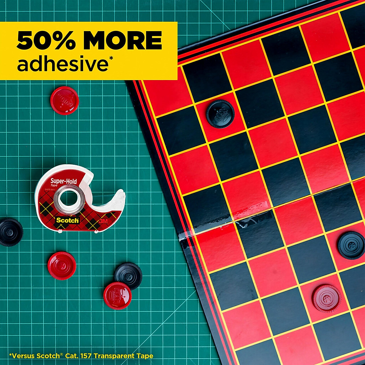 Scotch Super-Hold Tape, 4 Rolls, Transparent Finish, 50% More Adhesive, Trusted Favorite, 3/4 x 650 Inches, Dispensered (4198)