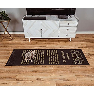 Star Wars: Return of the Jedi Title Crawl Printed Area Rug | Indoor Floor Mat, Accent Rugs For Living Room and Bedroom, Home Decor For Kids Playroom | Movie Gifts And Collectibles | 27 x 77 Inches