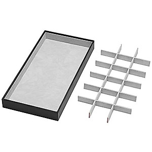 ORIGIA Magic Stackable Jewelry Trays Closet Dresser Drawer Organizer for Accessories, Gadgets & Cosmetics, Storage Display Showcase Holder Box, Set of 5