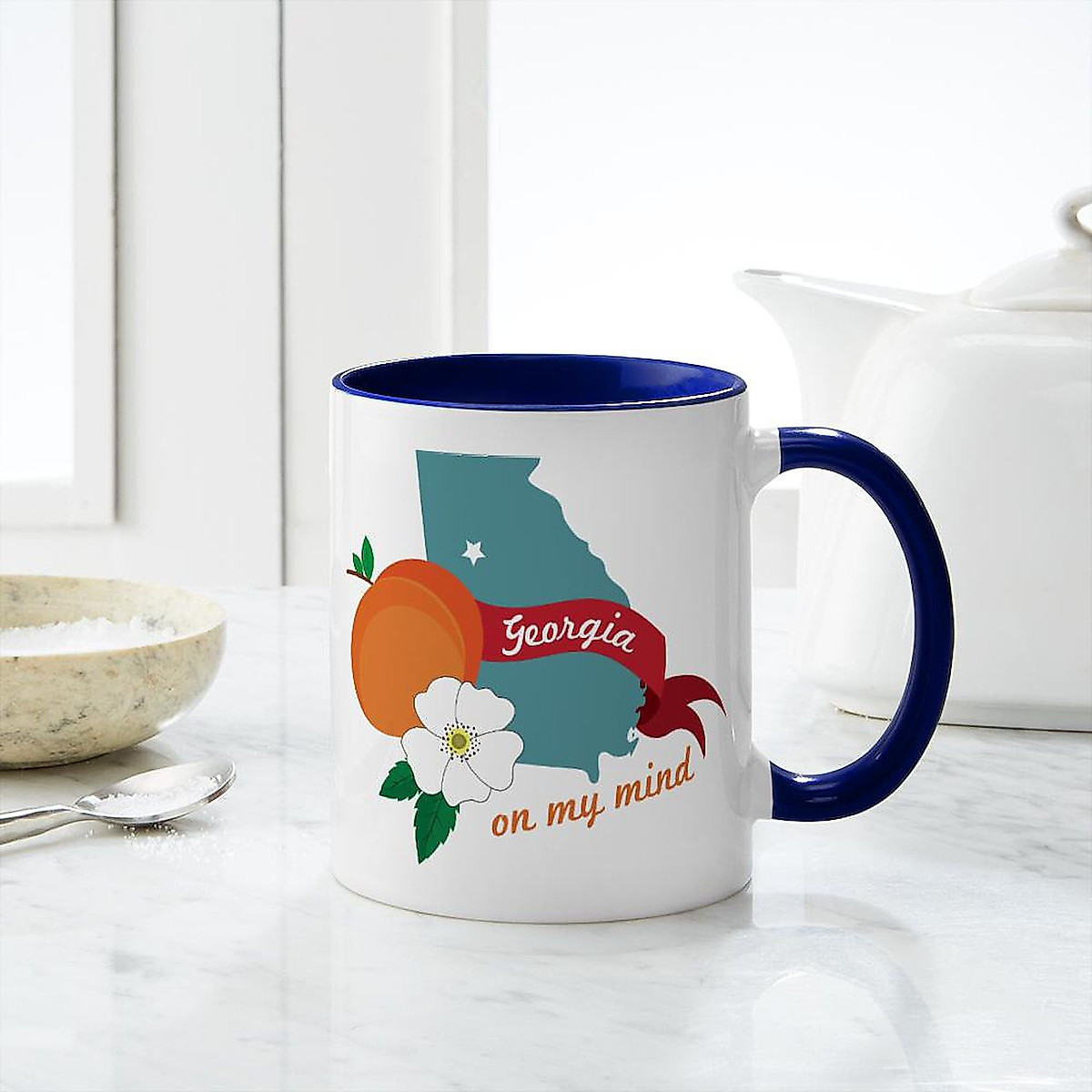 CafePress Georgia On My Mind Mug Ceramic Coffee Mug, Tea Cup 11 oz