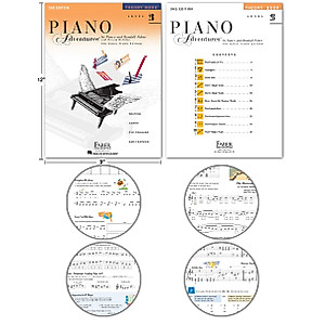 Piano Adventures Level 2B Learning Set By Nancy Faber - Lesson, Theory, Performance, Technique & Artistry Books & Juliet Music Piano Keys 88/61/54/49 Full Set Removable Sticker