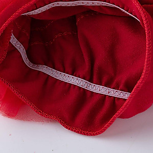 Lucky-BB Baby Girls'Tutu Bloomers Newborn Toddler Cotton Tulle Ruffle Diaper Covers with Bow Red, L-6-12 months