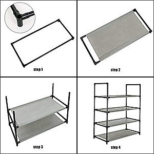 American Dream Home Goods Organizer 6920-BK Shoe Rack, Black