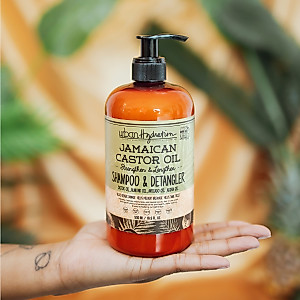 Urban Hydration Jamaican Castor Oil Shampoo and Detangler | Sulfate, Paraben and Dye Free, Cleanses, Hydrates and Repairs Damage for Soft, Strong and Shiny Hair, All Hair Types, 16.9 Fl Ounces