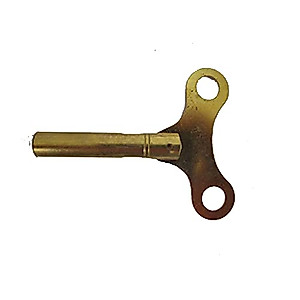 Brass Blessing : Extra Long Clock Winding Key - - Key for Mechanical Clock - Brass Antique and Grandfather Key : (No. 9 - 3.25 X 2.25 Inches)
