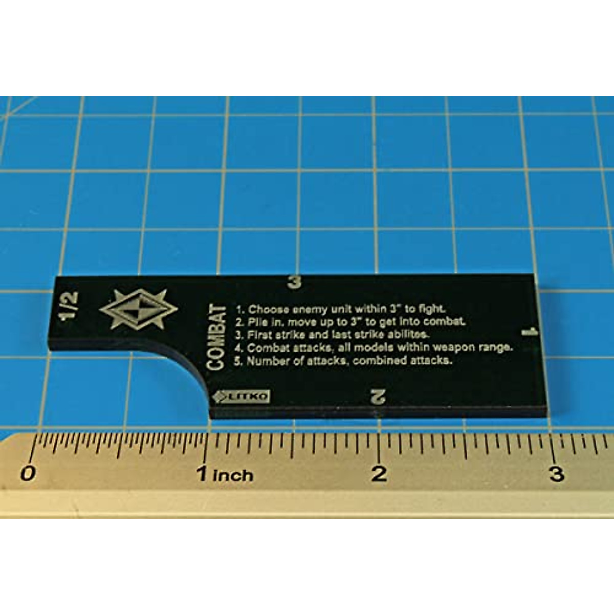 LITKO 3-inch Fight Gauge | Combat Movement | Compatible with Warhammer Age of Sigmar 3rd Edition (Translucent Green)