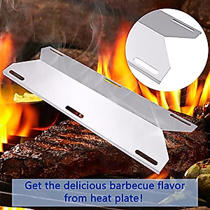 Aibabcue Gas Grill Heat Shield Replacement Parts for Jenn-Air 720-0099, 720-0336, 720-0171, 720-0511, 720-0061 Grill Model, Stainless Steel Heat Plate Tent, Grill Burner Cover for Jennair 720-0099