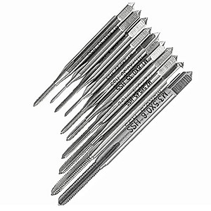 Yakamoz 10pcs Micro Taps Bits Mini Machine Screw Drill Tap Set Metric Thread Screws Plug Bit Small Tapping Bits Tool