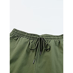 Eytino Womens Plus Size Summer Cargo Shorts Stretch Walking Shorts Lightweight Running Golf Shorts with 4 Pockets,2X Green