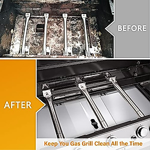 Replacement Grease Tray with Catch Pan for Dyna Glo Grill Replacement Parts, Universal Drip Pan for 4 5 Burner Gas Grill Nexgrill Replacement Parts, Grill Tray for Kenmore BHG Expert Grill (24-30")