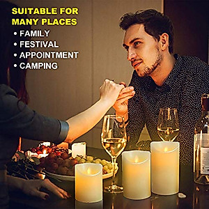 Wichmann | Flameless Candles for Garden Home Decor Party Wedding Decoration | Unscented LED Votive Candles Tealight Real Wax Candles, 3 Watts, flameless Pillar Candles