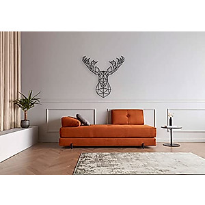 Deer Animal Wall Art Decor, Deer Wall Hanging, Deer Metal Wall Decor, Deerl Wall Decor, Metal Wall Art, Deerl Metal Wall Art, Deer Wall Art (31,5"x31,5"/80x80 cm, Black)