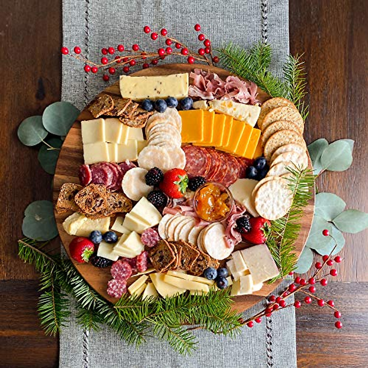 Woodard & Charles Round Lazy Susan Turntable with Stainless Steel Ball Bearing Mechanism (Brown)