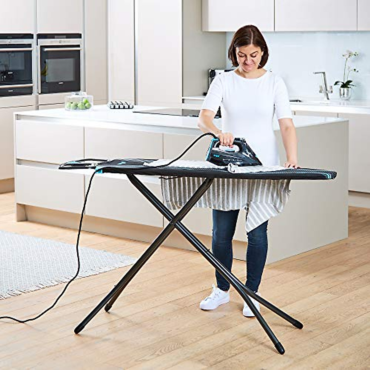 Minky Homecare Ergo Ironing Board, Black and Blue