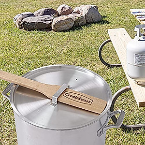 Creole Feast SBK0601 60 Qt. Seafood Boiling Kit with Strainer, Outdoor Aluminum Propane Gas Boiler Steamer with 10 PSI Regulator, 100,000 BTU Jet Burner