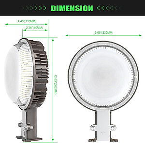 NUOGUAN LED Barn Lights 100W, Dusk to Dawn LED Outdoor Lighting, LED Security Area Lights with Photocell, 12000LM 5000K Daylight IP65 Waterproof ETL Listed 100-277VAC Wall Mount Porch Lights