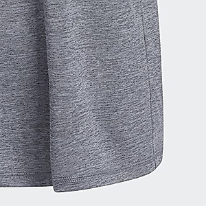 adidas Boys Size Short Sleeve AEROREADY Performance Logo Tee T-Shirt, Charcoal Grey Heather, Small (8 Plus)