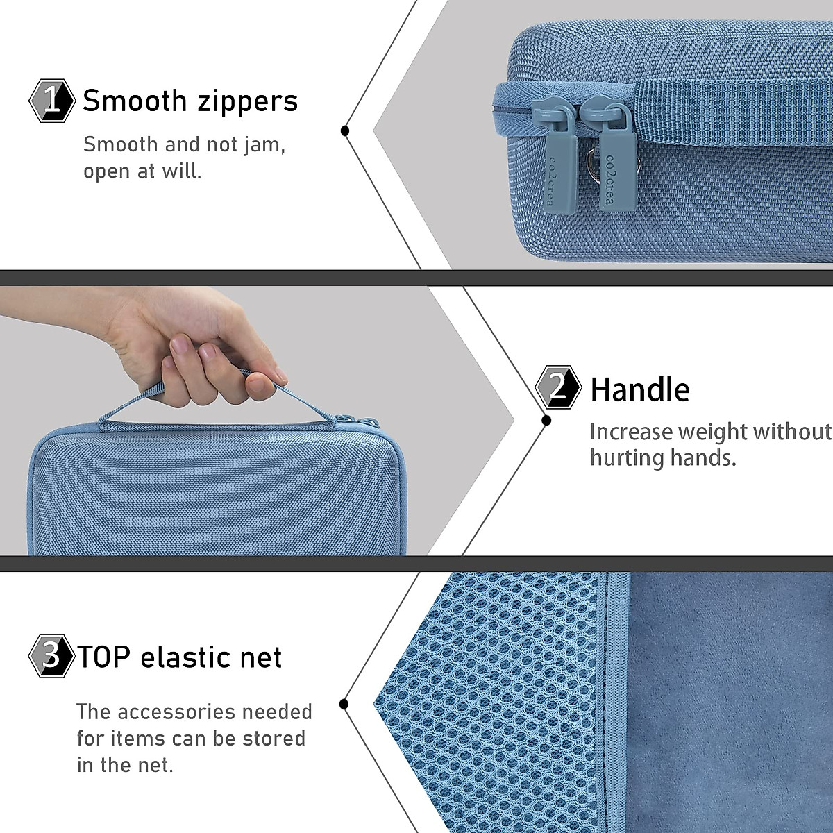 co2CREA Hard Travel Case Replacement for Bose New SoundLink Flex 2nd Gen/Bose SoundLink Flex Bluetooth Portable Speaker (Stone Blue Case)