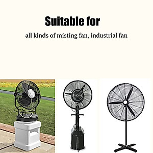 J&C Fan Cover Misting Fan Cover Waterproof Spray Cooling Fan Cover Industrial Fan Dust Cover Outdoor Water Misting Fan Covers Patio Water Tank Fans Case Heavy Duty Black Dustproof Large Black (No Fan