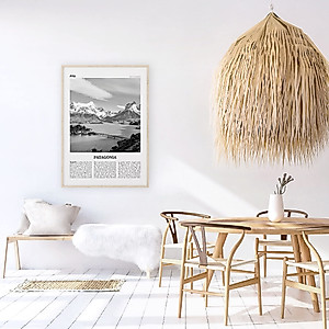 Patagonia Print Black and White, Patagonia Wall Art, Patagonia Poster, Patagonia Photo, Argentina, Chile, South America