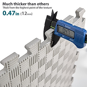 Gym Flooring Puzzle Exercise Mats: Sportneer 1/2" Thick 12" x 12" Interlocking Floor Mats EVA Foam Exercise Tiles for Home Gym Fitness Equipments with Border Waterproof Workout Anti-Slip Mat 12 Sqft