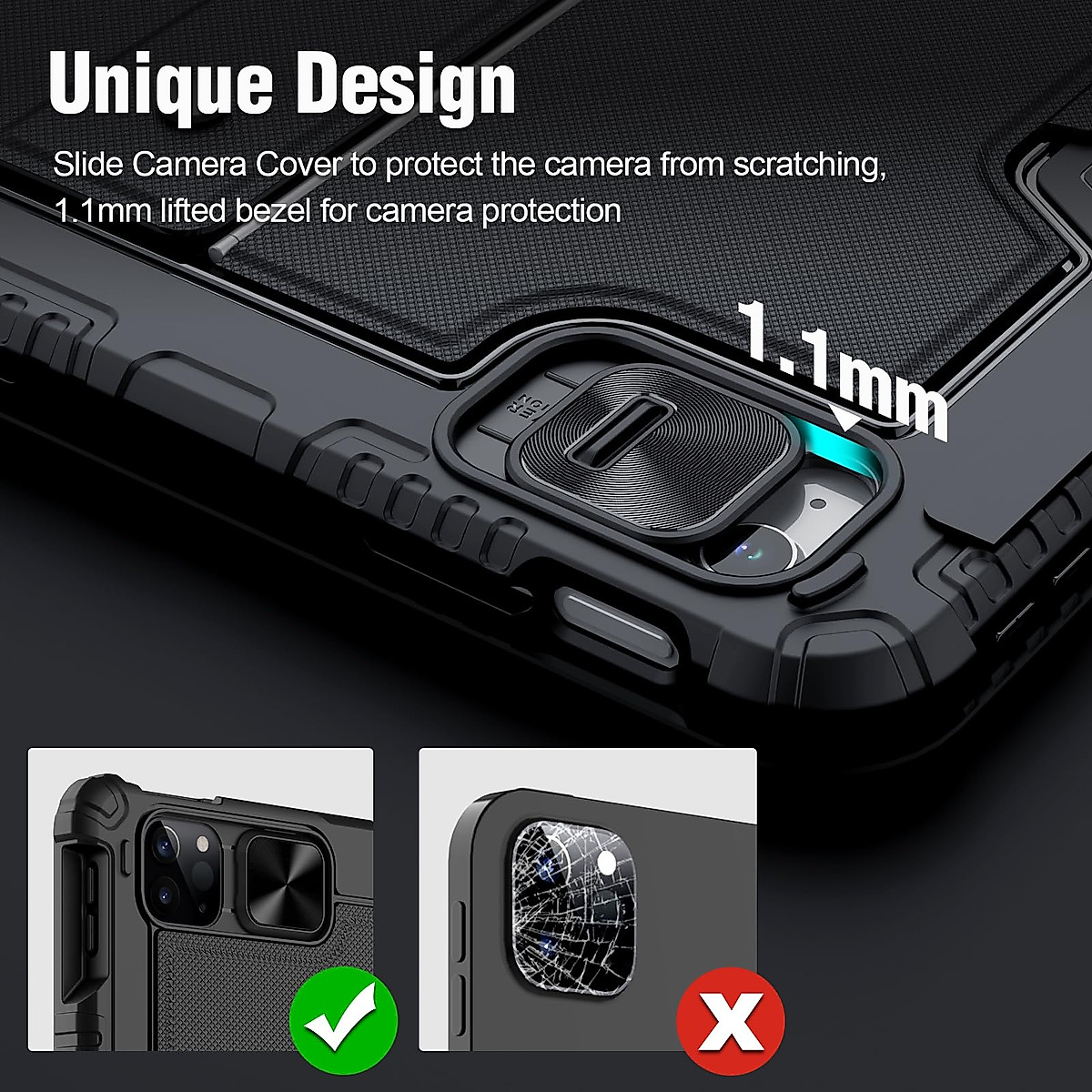 Nillkin iPad 10th Generation Case with Keyboard (10.9", 2022), Detachable Keyboard for iPad 10th Generation with Slide Camera Cover and Multi-Touch Trackpad, Protective Case with Pencil Holder