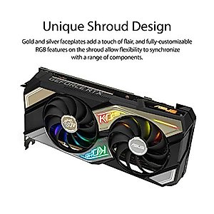 ASUS KO NVIDIA GeForce RTX 3070 V2 OC Edition Gaming Graphics Card (PCIe 4.0, 8GB GDDR6 Memory, LHR, HDMI 2.1, DisplayPort 1.4a, Axial-tech Fan Design, 0dB Technology, Enduring capacitors)