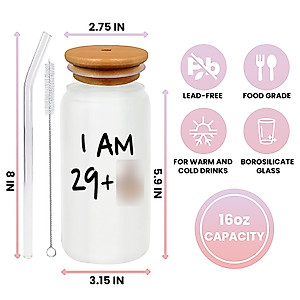 30th Birthday Gifts for Her - Happy 30th Birthday Decorations for Women Presents - Funny 30 Birthday Gifts for Women - 1993 30 Year Old Birthday Gifts for Wife, Friend, Coworker, Sister - Can Glass