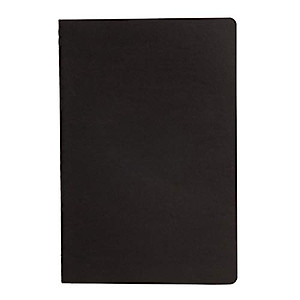 Simply Genius A5 Notebooks for Work, Travel, Business, School & More - College Ruled Notebook - Softcover Journals for Women & Men - Lined Note Books with 92 pages, 5.5" x 8.3" (Black, 6 pack)