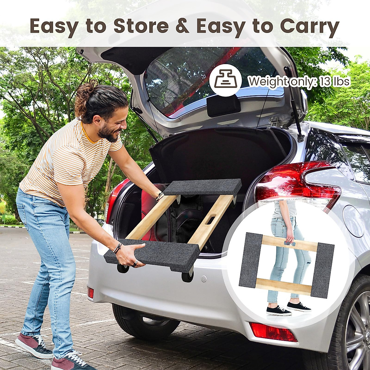 Goplus Furniture Moving Dolly, Heavy Duty Wood Rolling Mover with Wheels for Piano Couch Fridge Heavy Items, Securely Holds 1000 LBS (2 Packs with Handle)