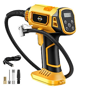 Cordless Tire Inflator Air Compressor for Dewalt 20V Max Battery,150PSI Portable Handheld Air Pump with Digital Pressure Gauge for Cars Motorcycles Bikes Sport Balls(Battery Not Included)