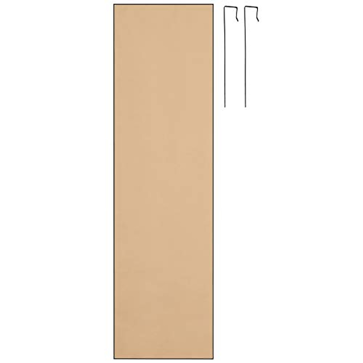 Americanflat 12x48 Black Over The Door Mirror - Full Length Hanging Door Mirror for Bedroom, Bathroom, Dorm - Long Full Body Mirror with Hanger and Shatter-Resistant Glass