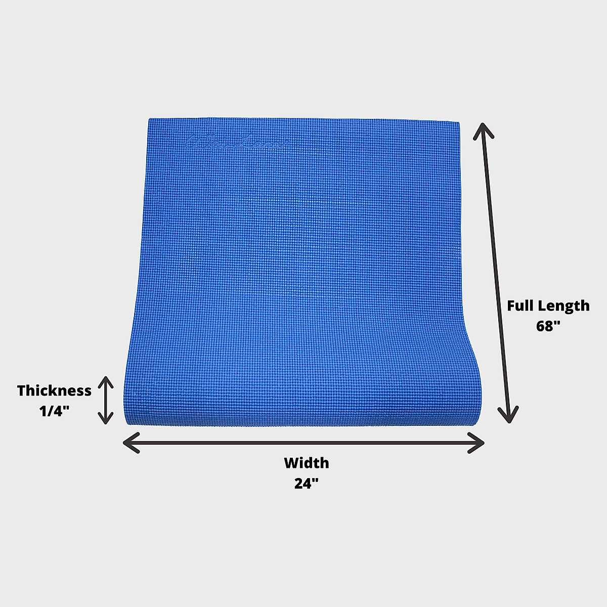 Wai Lana Yoga and Pilates Mat (Color: Oasis)- 1/4 Inch Extra Thick Non-Slip Stylish, Latex-Free, Lightweight, Optimum Comfort