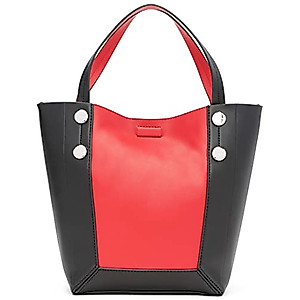 Calvin Klein Quinn North/South Mini Tote Crossbody, Poppy/Black