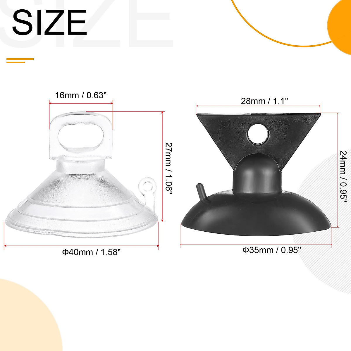 MECCANIXITY Bulb Changers, Suction Cup Light Lamp Replacing Tools for GU10 MR16 Bulbs, Black Clear 2 Colors, Pack of 10