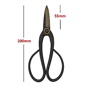 Garden Guru Professional Bonsai Scissors 200mm - Traditional Butterfly Bonsai Pruner Shear for Precise Trimming Pruning and Deadheading of Flowers Plants, Japanese Bonsai Garden Tools