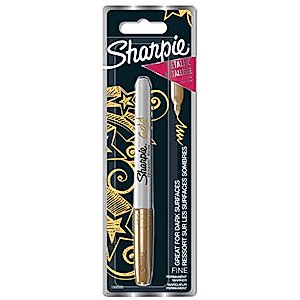 SHARPIE Permanent Marker | Fine Tip | Gold | 1 Count