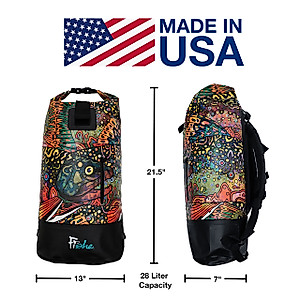 Fishe Wear Waterproof Dry Bag | Beach Backpack, Kayaking Equipment, Boating Must Haves | Camping, Kayak, Canoe Bags (Brookie)