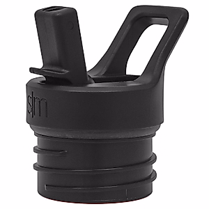 Simple Modern Ascent Straw Lid Top Handle - Fits All Ascent and Hydro Flask Standard Mouth Water Bottle Sizes - Leak Proof, Double Wall Insulated Straw Lid -Midnight Black